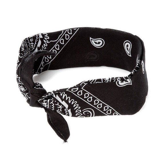 heartmore | Accessories | Paisley Bandana Black | Poshmark